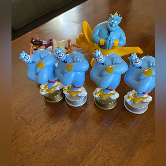 Disney | Toys | Disney Aladdin Genie With Silver Gold Base Pvc Figures ...